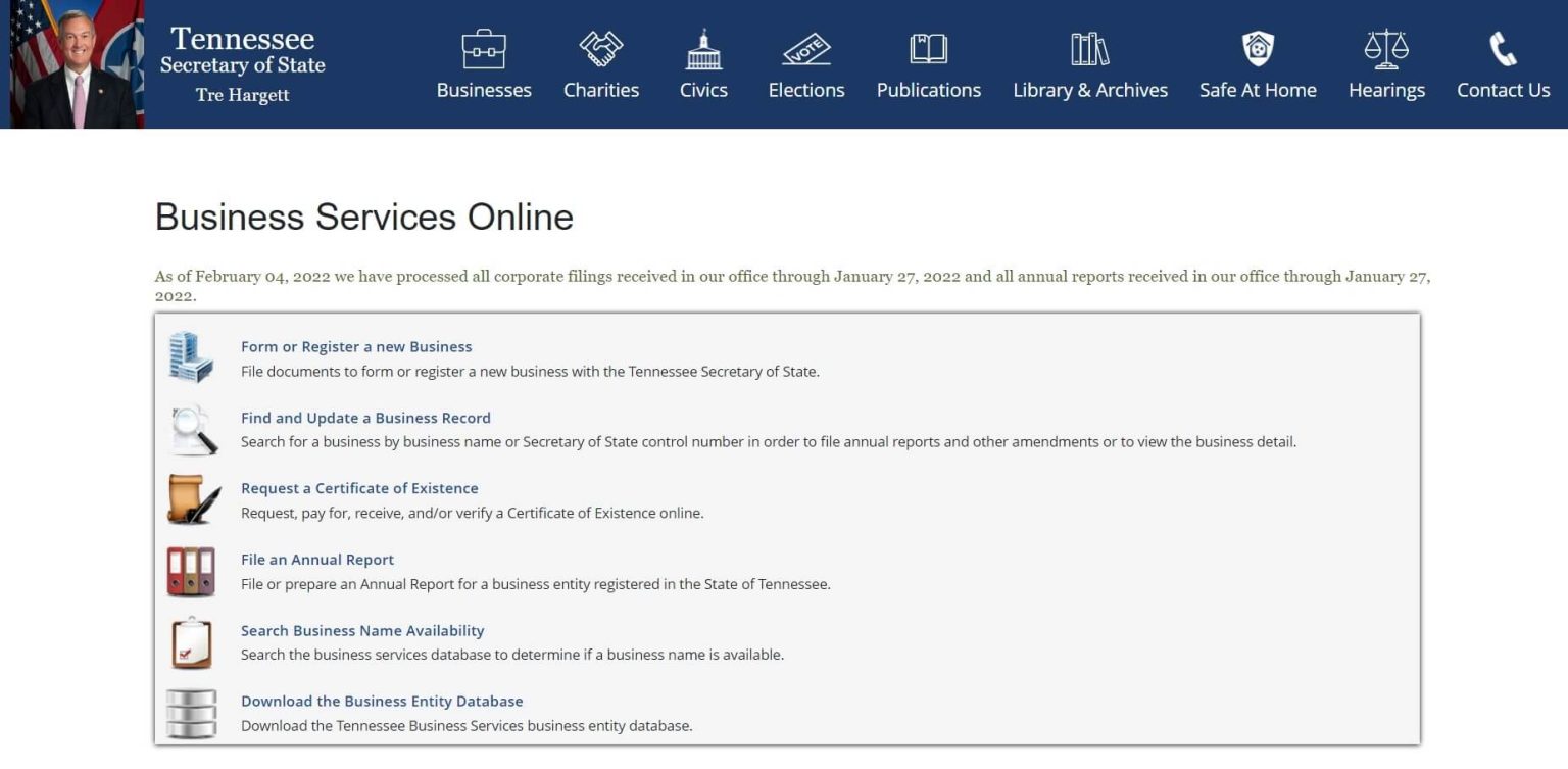 Tennessee LLC Annual Report - File an LLC Annual Report in Tennessee.